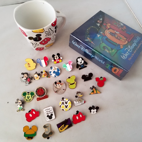 Accessories | Disney Photo Album Mickey Mug Trading Pins | Poshmark